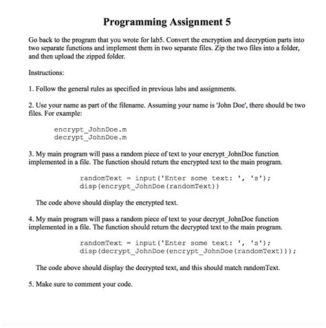 Programming Assignment 5 Go Back To The Program That