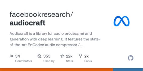 Audiocraft README Md At Main Facebookresearch Audiocraft GitHub