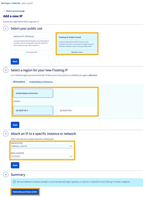 Attaching A Floating Ip To A Public Cloud Instance Support Guides