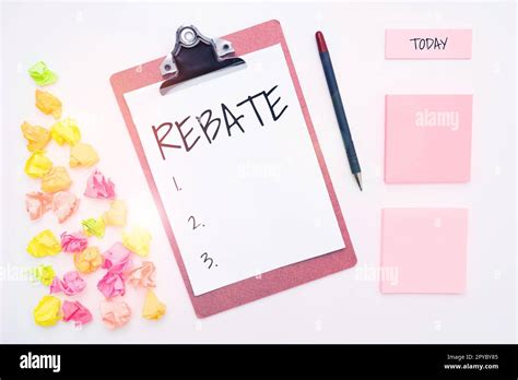 Writing Displaying Text Rebate Business Idea Huge Rewards That Can Get