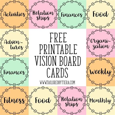 39 Free Vision Board Printables To Inspire Your Dreams Artofit