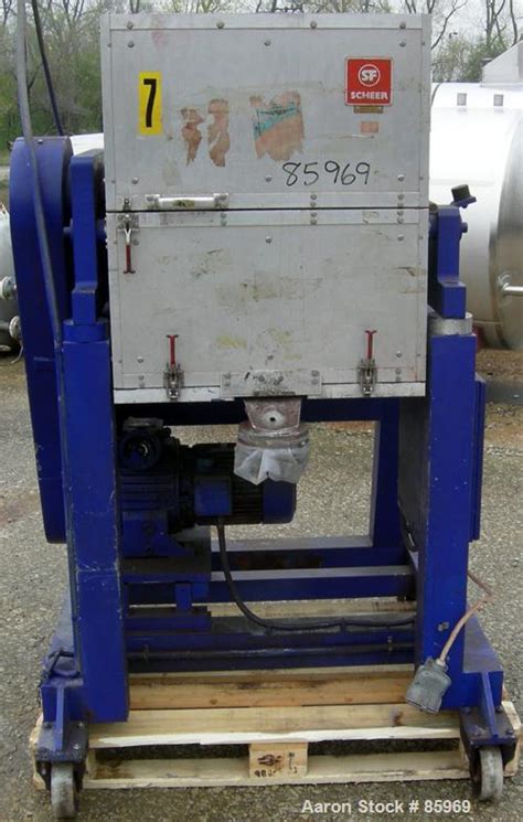 Used C F Scheer Pelletizer Model Sgs100 Approximate 8 Diameter X