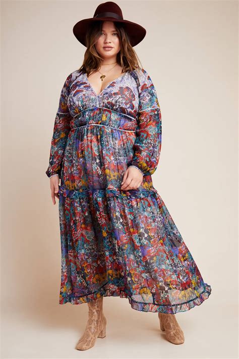 11 New Anthropologie Dresses To Work Into Your Fall Wardrobe Plus Size Maxi Dresses Boho Plus