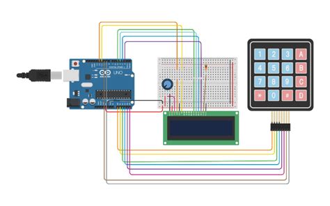 Circuit Design Lcd And Keypad Tinkercad