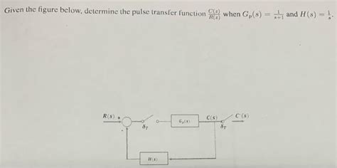 solved given the figure below determine the pulse transfer