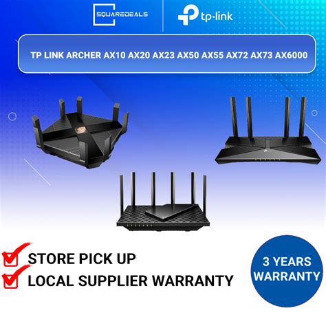 TPLink Archer AX10 AX20 AX23 AX50 AX53 AX55 Pro AX72 AX73 AX75 AX80 WiFi6 Router Dual Band 2