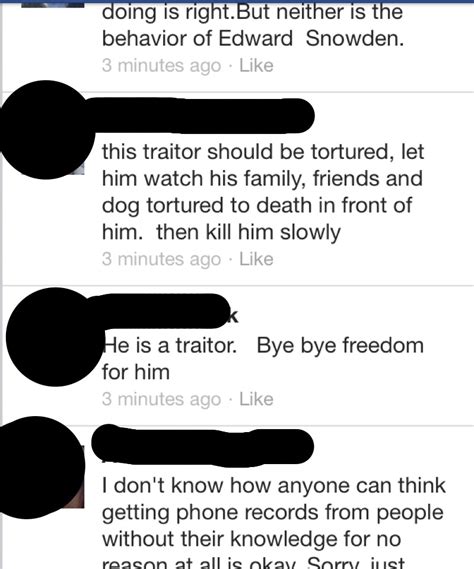 Comments About Edward Snowden Shows That Some People Dont Unstabd The