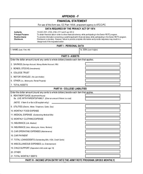 FREE Sample Financial Statement Forms In PDF MS Word Excel