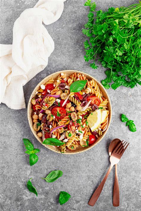 Mediterranean Pasta Salad Homemade Hooplah
