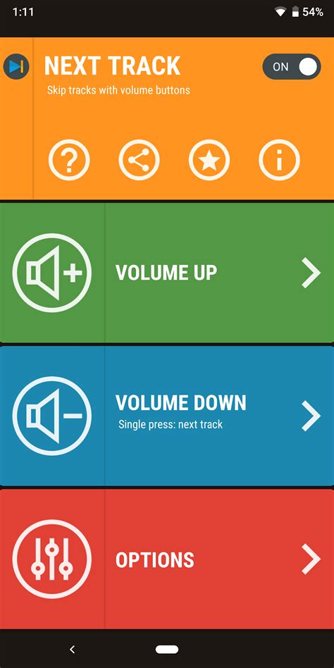 Next Track Volume Button Skip For Android Download