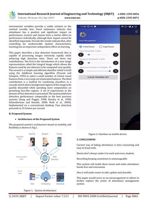 Irjet Face Recognition Based Mobile Automatic Classroom Attendance Management System Pdf