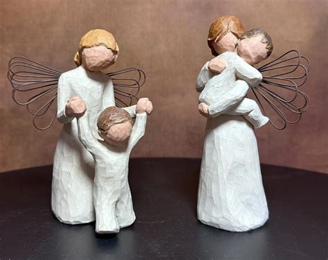 Willow Tree Set Of 2 Guardian Angel And Angels Embrace 2000 2002 Susan