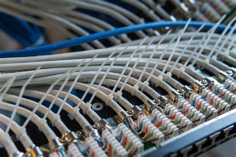 Network Installation Network Cable On A Network HUB Stock Photo Image Of Plug Patch 256667406