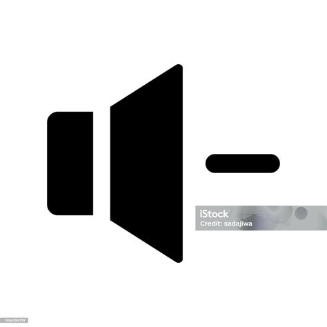 Speaker Simple Flat Icon Vector Illustration Decrease Volume Speaker Icon Vector Stock