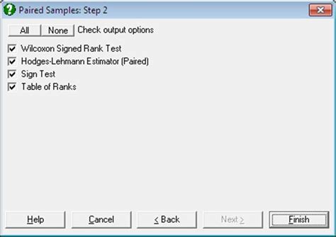 Unistat Statistics Software Nonparametric Tests Paired Samples