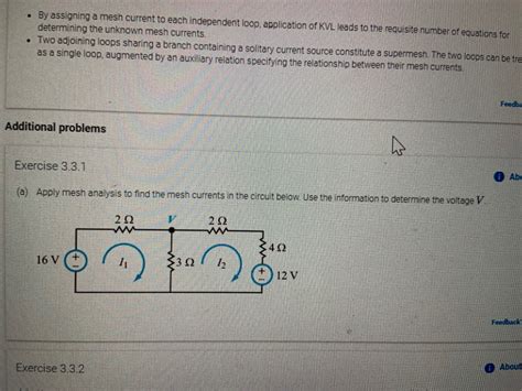 Solved Mesh Analysis Please Solve This Problem USING MESH Chegg
