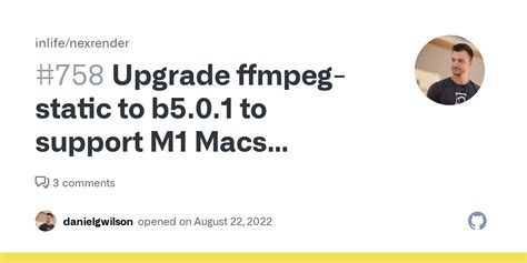 Upgrade Ffmpeg Static To B5 0 1 To Support M1 Macs Darwin Arm64