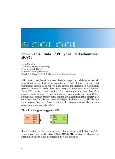 komunikasi data spi pada mikrokontroler mcs51