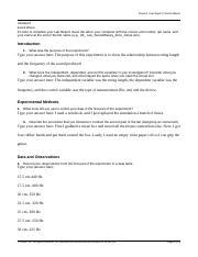 Exploring Sound Waves Through Experimental Lab Report Course Hero