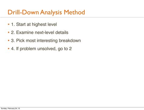Drill Down Analysis Method