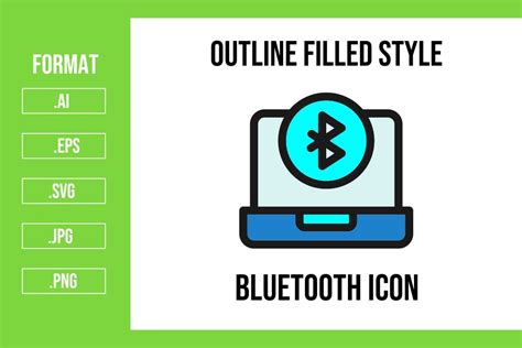 Bluetooth Outline Filled Icon Graphic By Mhd Usman Creative Fabrica