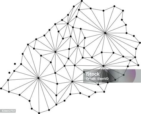 세인트 헬레나 지도 다각형 모자이크의 네트워크 광선 및 점 벡터 일러스트 레이 션 라인 0명에 대한 스톡 벡터 아트 및 기타 이미지 0명 3차원 형태 개념 Istock