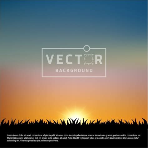 Sunset Design Background Vecteur Gratuite