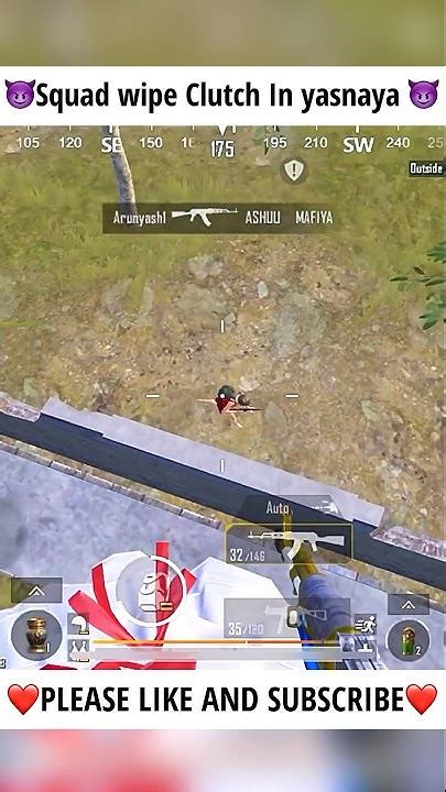 😈😱 Squad Wipe Clutch In Yasnaya 😈😱 Bgmi Pubg Bgmishorts Shorts