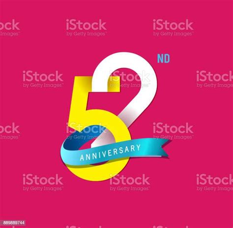 크리에이 티브 포스터 소책자 전단지 전단지 잡지 초대 카드 52 주년 간단한 엠 블 럼 템플릿 웹 게임 디자인 광고에 대한 스톡