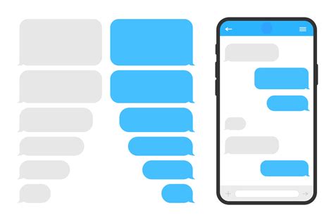Message Bubbles Set With Phone Screen Graphic By CutePik Creative Fabrica