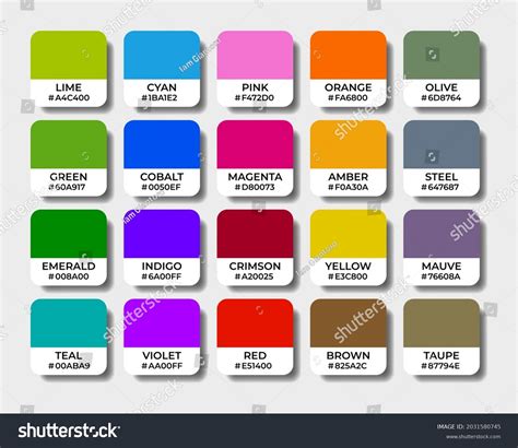 Pantone Color Guide Palette Catalog Samples เวกเตอร์สต็อก ปลอดค่าลิขสิทธิ์ 2031580745