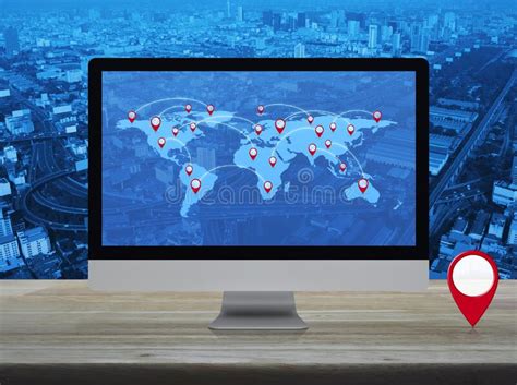 Map Pointer Navigation Online Concept Elements Of This Image Furnished By NASA Stock