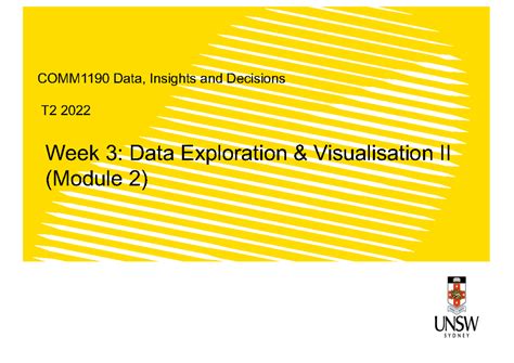 Comm1190 Week3 Lecture Notes Comm1190 Data Insights And Decisions T2 2022 Week 3 Data