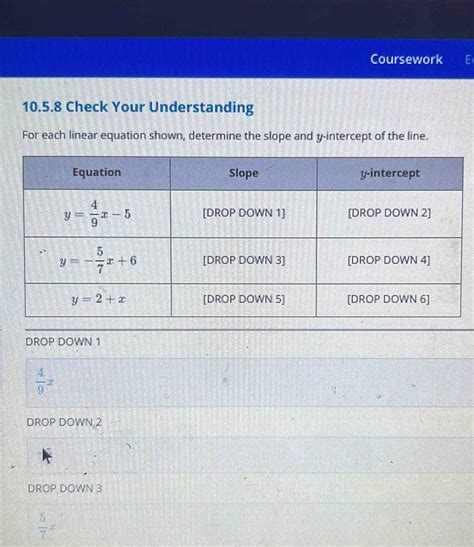 Solved Coursework E 1058 Check Your Understanding For Each Linear