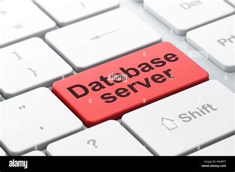 programming concept database server on computer keyboard background