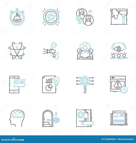 Perception And Intuition Linear Icons Set Insight Sensing Sixth Sense Gut Feeling Awareness