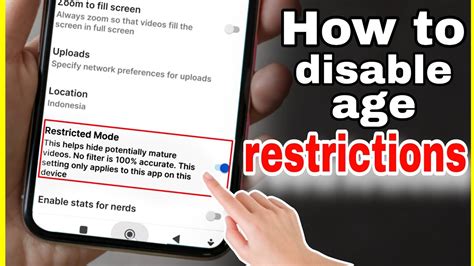 How To Turn Off Age Restriction On Youtube YouTube