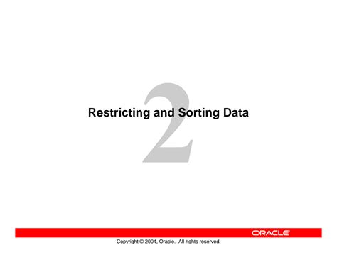 Solution Restricting And Sorting Data Studypool