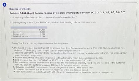 solved required information problem 3 26a algo