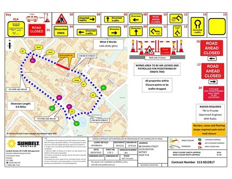 temporary road closure at ducklington church street