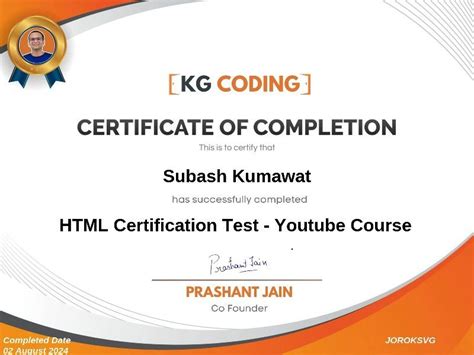 subhash kumawat on linkedin i m thrilled to share that i have just completed my html