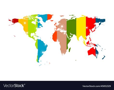 Colorful Abstract World Map Background Royalty Free Vector