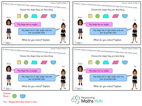 Compare And Classify Geometric Shapes Reasoning Maths Year 4