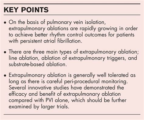 Risk And Benefit Of Extrapulmonary Vein Ablation In Atrial F Current Opinion In Cardiology