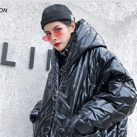 Новинка женские зимние куртки глянцевая куртка пальто для женщин большие размеры свободная