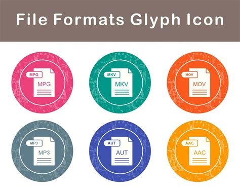 File Formats Vector Icon Set 20644766 Vector Art At Vecteezy