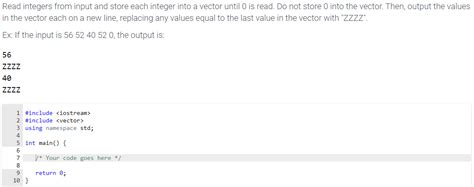 Solved Read Integers From Input And Store Each Integer Into