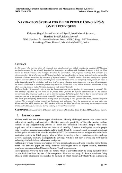 Pdf Navigation System For Blind People Using Gps And Gsm Techniques