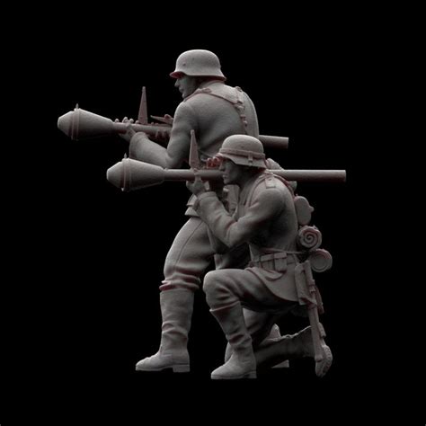 3d Printable German Soldiers And Faustpatrone By Dmitry Tishchenkov