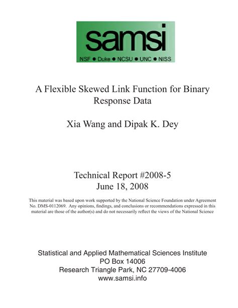 full article a flexible skewed link function for binary response data